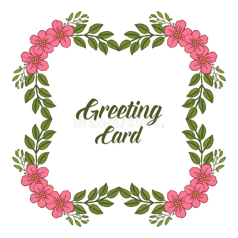 Vector Illustration Decorative of Pink Flower Frame with Template of ...