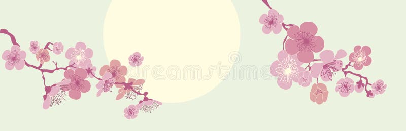 Vector Illustration of Decorative Sakura Branch. Stock Vector ...