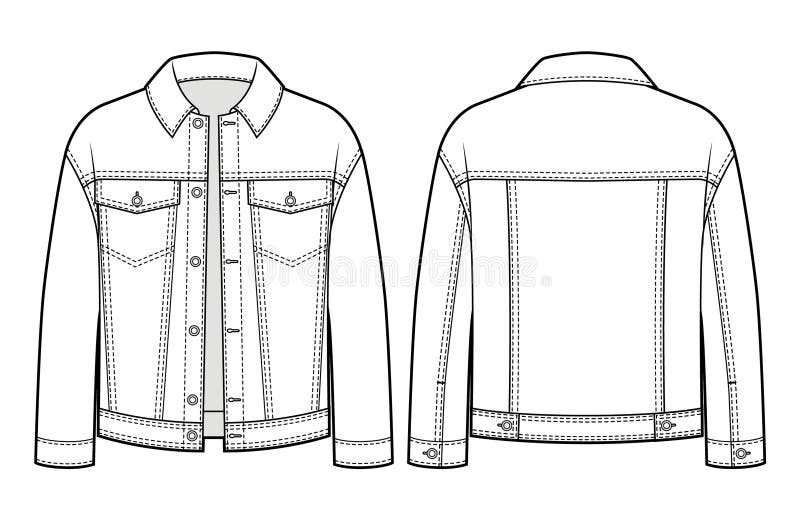 Denim Jacket Stock Illustrations – 5,373 Denim Jacket Stock ...