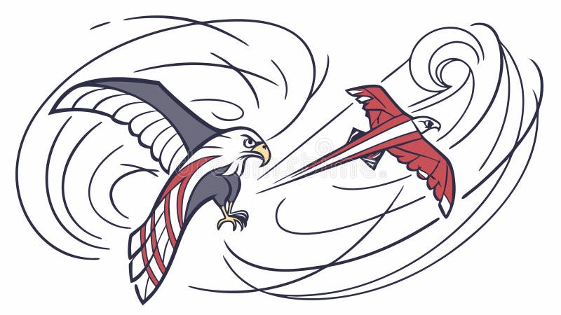 Eagle Bird Attacking Plane Abstract Vector, Vector Design Generative AI ...