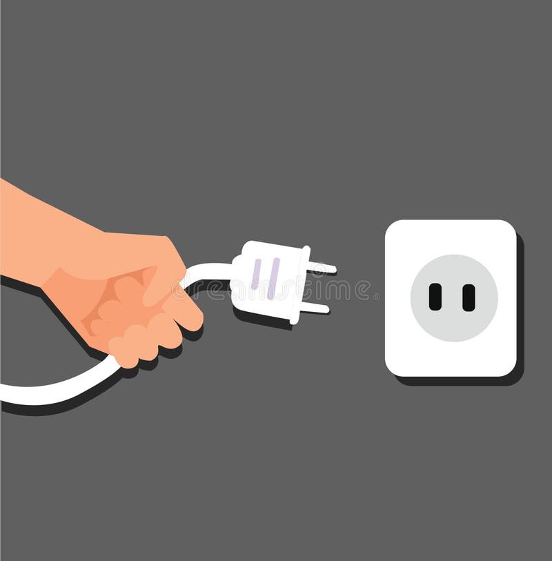 Depicting an Electrical Plug and Power Socket Stock Vector ...
