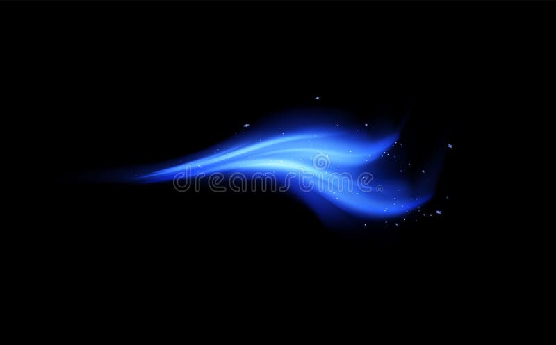 Vector Illustration Depicting Magical Blue Wind Effect with a Dynamic ...