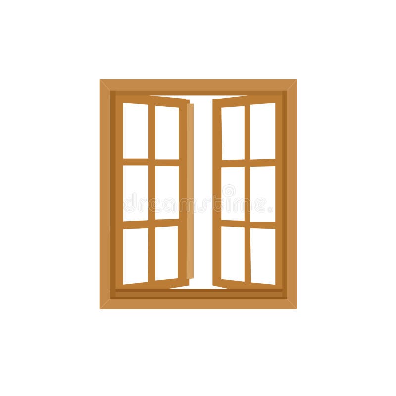 Open Window Vector Illustration. Stock Vector - Illustration of white ...