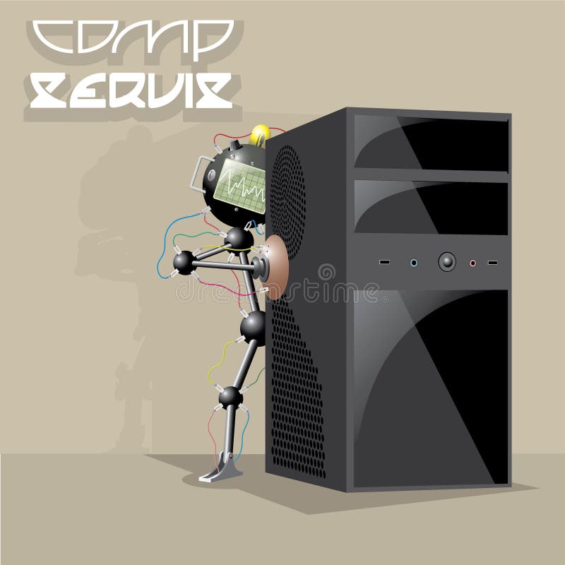 Vector Illustration Depicting a Robot Stock Illustration - Illustration ... Vector Illustration Depicting a Robot Stock Illustration - Illustration ...