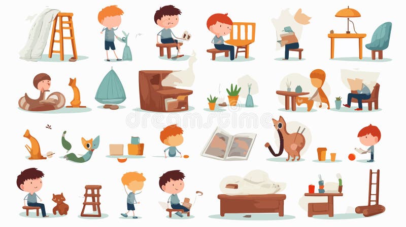 Sorting Activity for Children in Preschool Education Stock Illustration ...