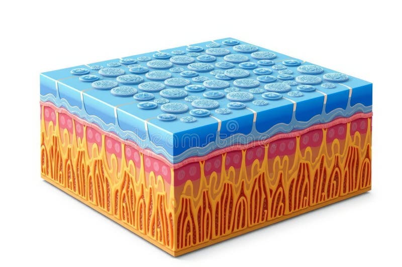 Stratified Squamous Epithelium Diagram Stock Illustration ...