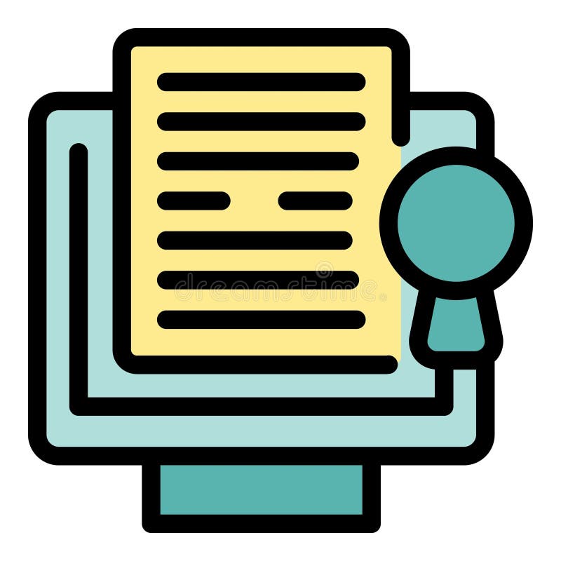 Online Certificate Displayed on Computer Screen with Symbolic Badge ...
