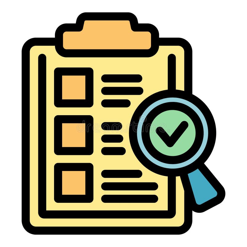 Magnifying Glass Hovering Over Clipboard with Checklist Indicating ...
