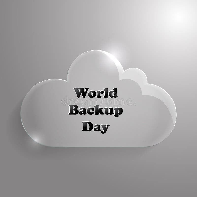 World Backup Day Greeting Emblem Stock Vector - Illustration of event ...