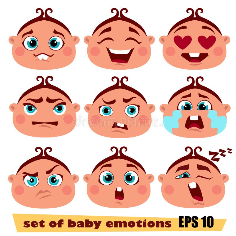 Design of cute emotions stock illustration. Illustration of texture ...