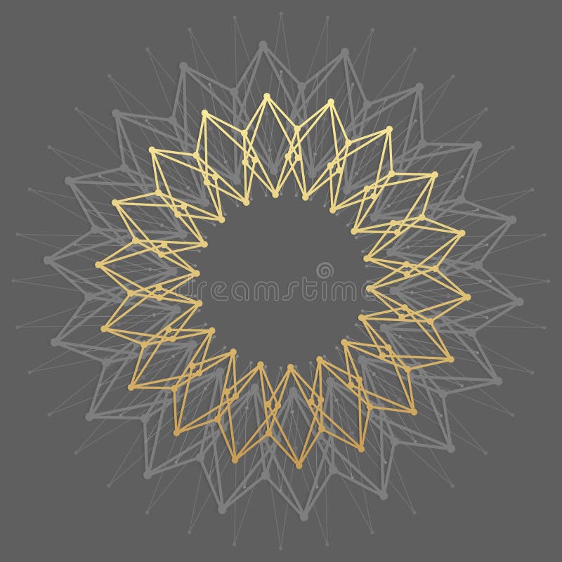 Vector Illustration Design Flower Abstract Style Molecular Structure ...