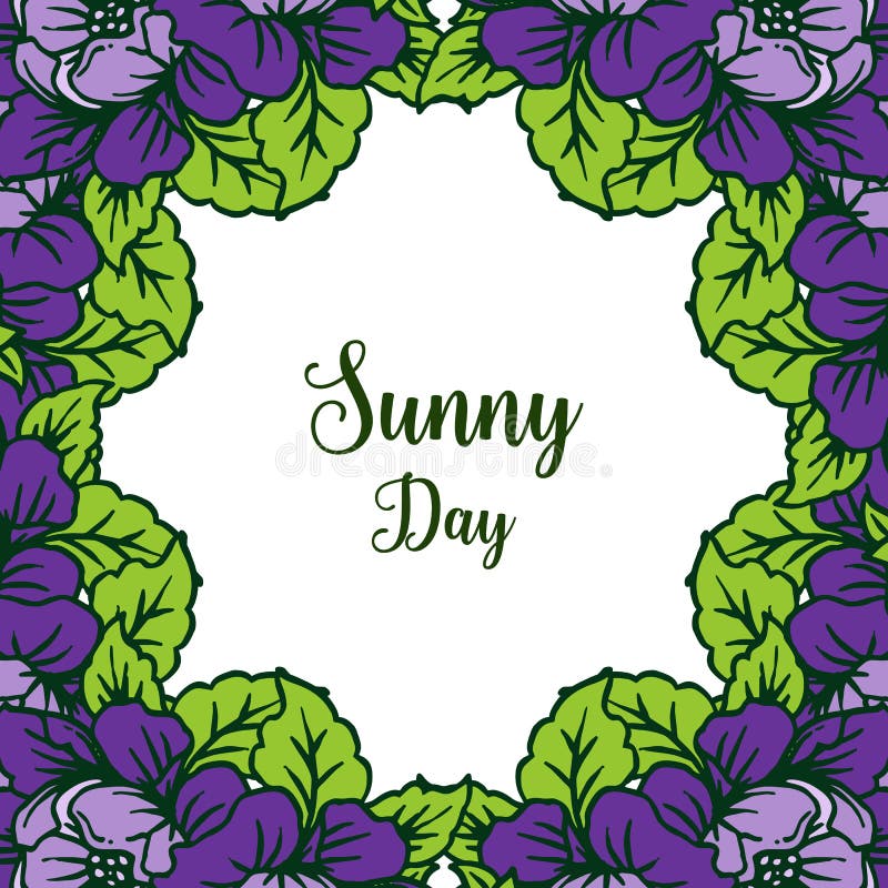 Vector Illustration Design Flower Frame with Letter Sunny Day Stock ...