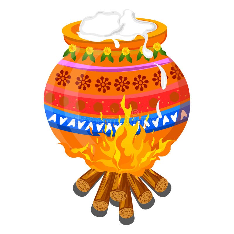 Vector Illustration of a Design for Pongal Celebration. Happy Pongal ...