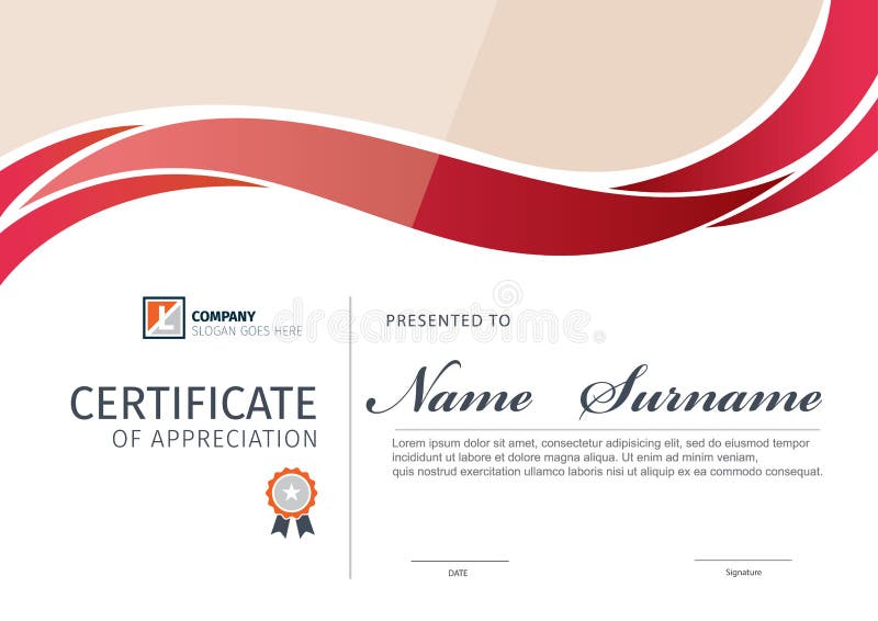 Vector Template for Certificate or Diploma Stock Vector - Illustration ...