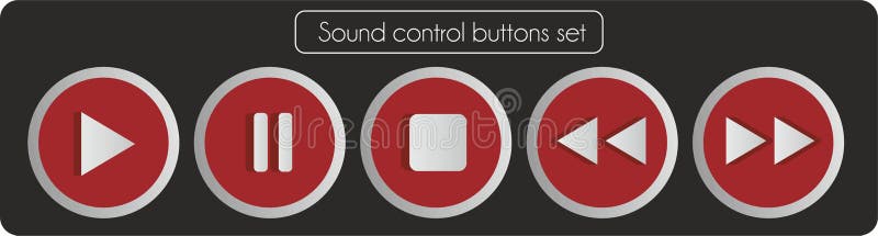 Buttons sound stock vector. Illustration of orange, isolated - 17743691
