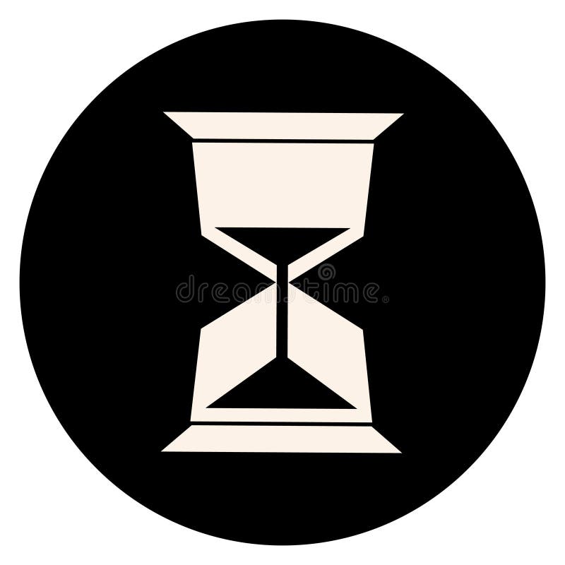 Template Design Sand Glass Countdown Timer Icon in Black and White ...