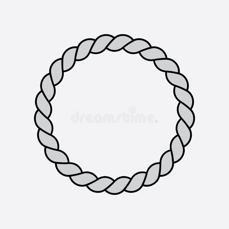 Vector Illustration Design of White Circle Rope Icon Symbol Stock ...