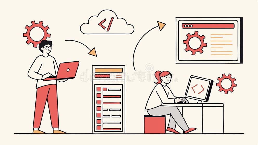 Developers Coding Stock Illustrations – 1,829 Developers Coding Stock Illustrations, Vectors ...