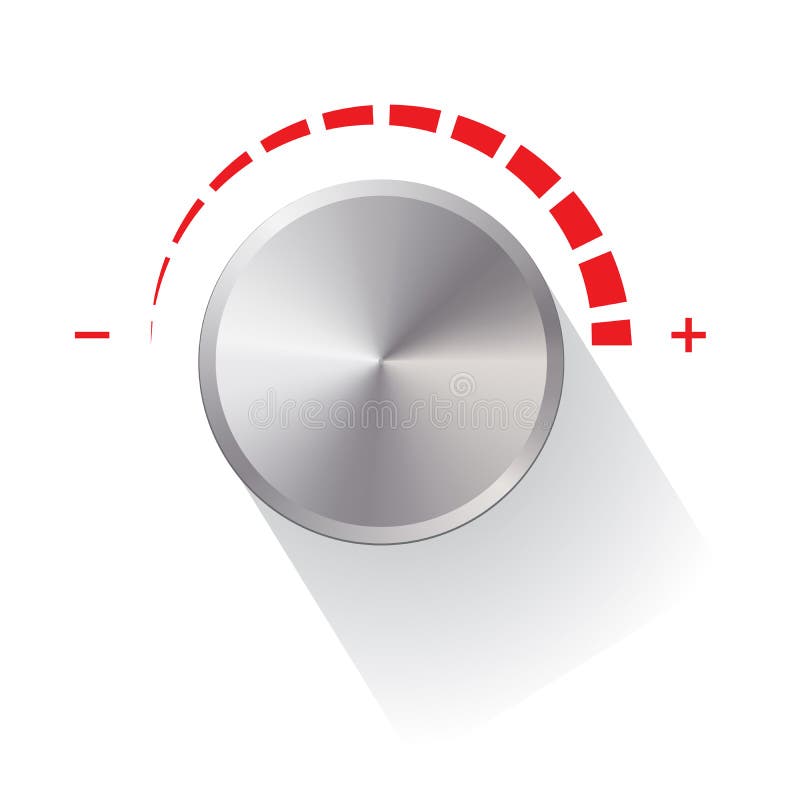 Dial knob stock vector. Illustration of stereo, metal - 37932254