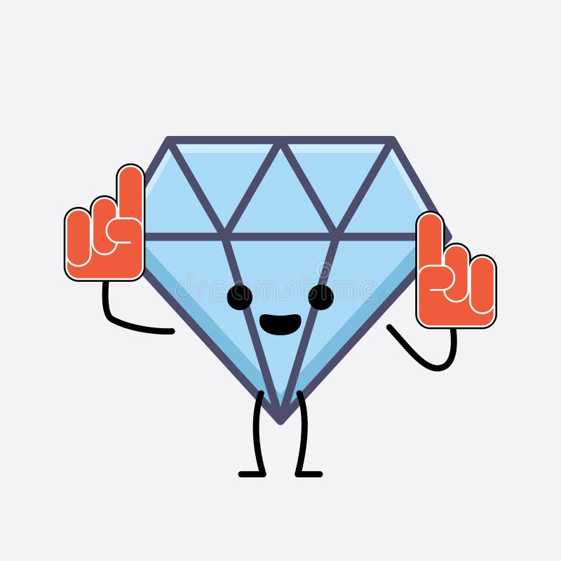 Vector Illustration of Diamond Character Mascot Stock Vector ...