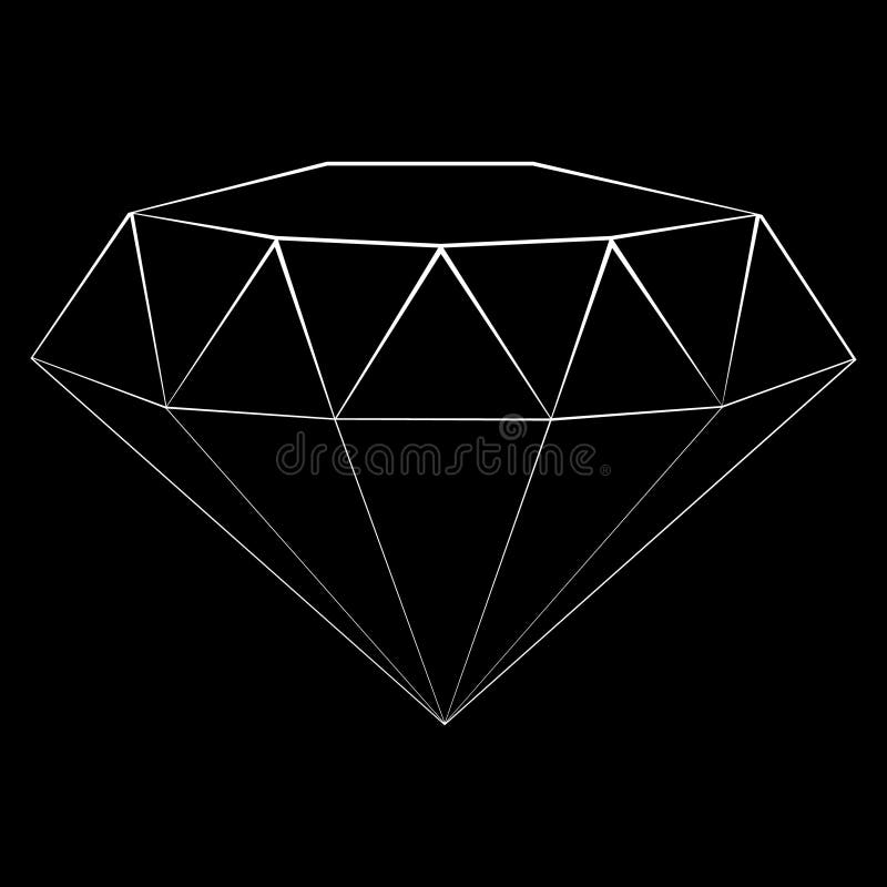 Diamond outline icon stock illustration. Illustration of marriage ...