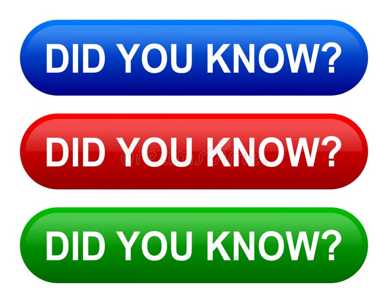 Vector Illustration Did You Know Button Stock Vector - Illustration of ...