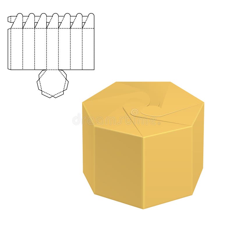 Folding package Template stock vector. Illustration of blueprint ...