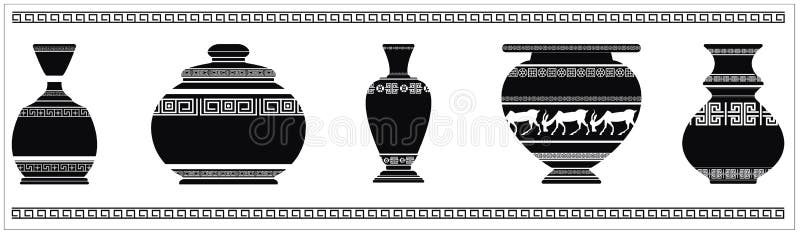 Ancient Greek Seamless Pattern - Tradional Waves and Key Pattern Form ...