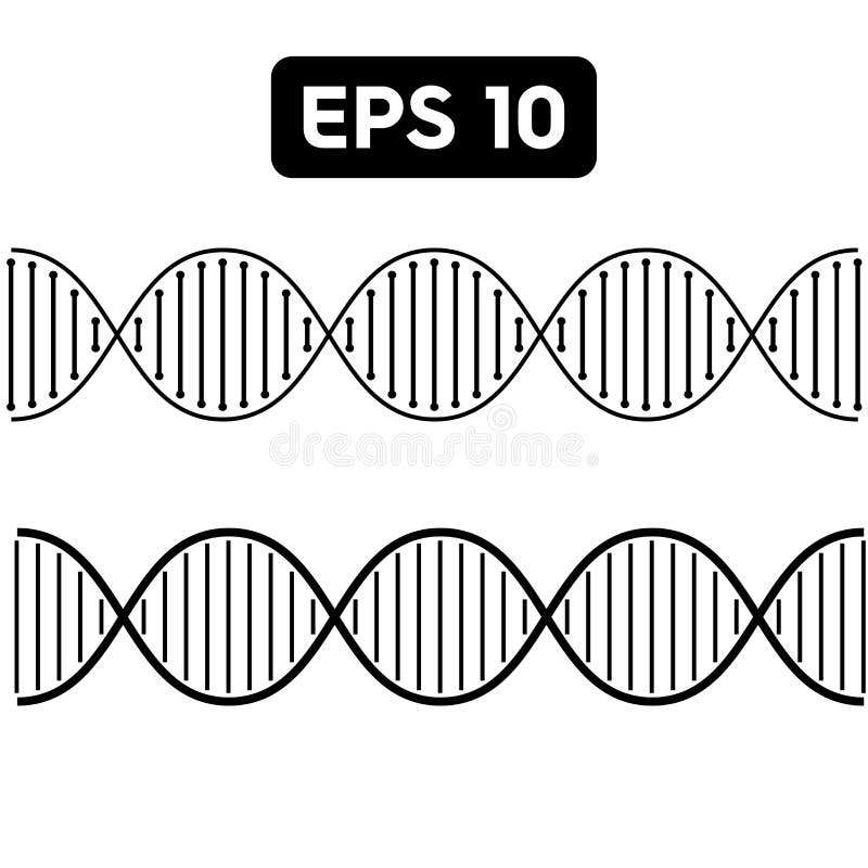 Vector Illustration of 2 Different DNA Concepts Stock Vector ...
