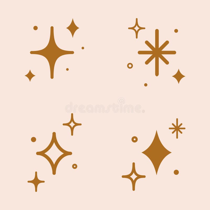 Vector Illustration of Different Sets of Shining Stars. Star Icon ...