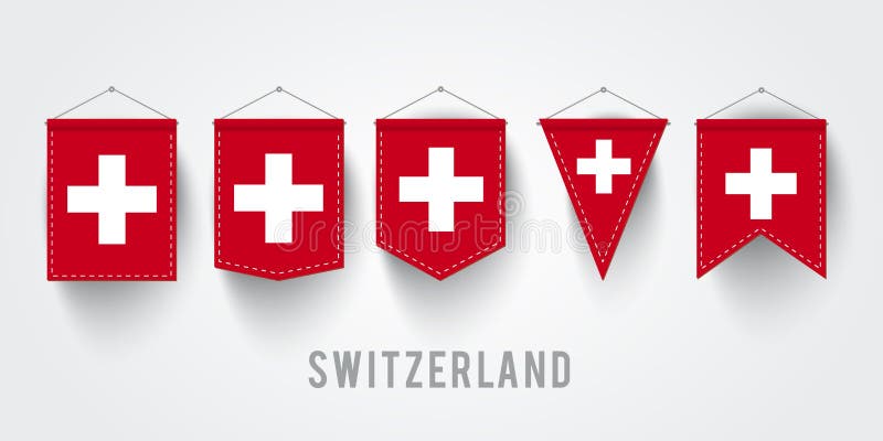 Vector Illustration Different Switzerland Flag Set Stock Vector ...