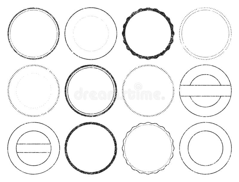 Round stamps pack stock vector. Illustration of label - 212436013