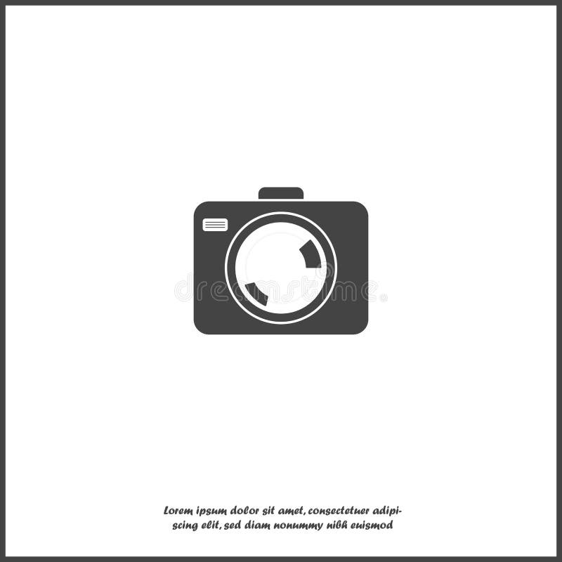 Vector Illustration of a Digital Camera. Retro Camera Icon on White ...