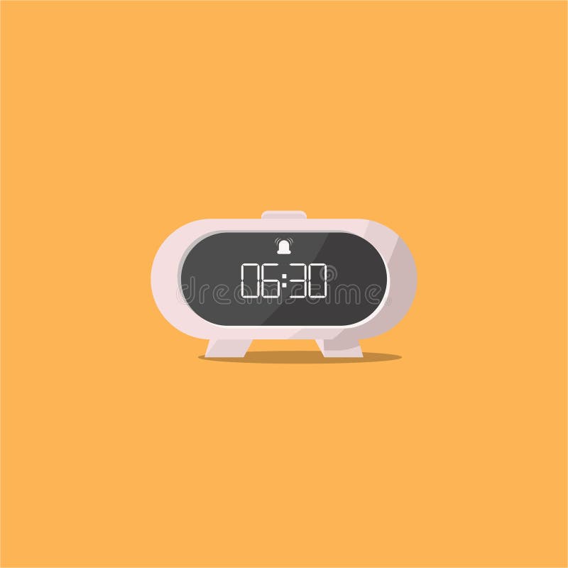 Vector Illustration of a Digital Clock with the Time Already Morning ...