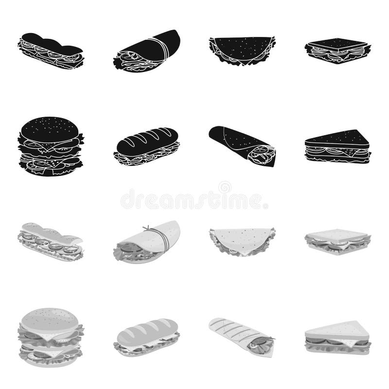 Vector Illustration of Dinner and Cuisine Symbol. Set of Dinner and ...