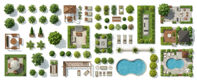 Landscape Architecture Elements Stock Illustrations – 62,813 Landscape ...