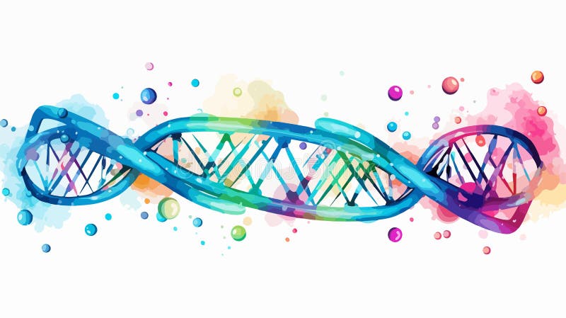 Vector Illustration of DNA Structure Cartoon Stock Vector ...