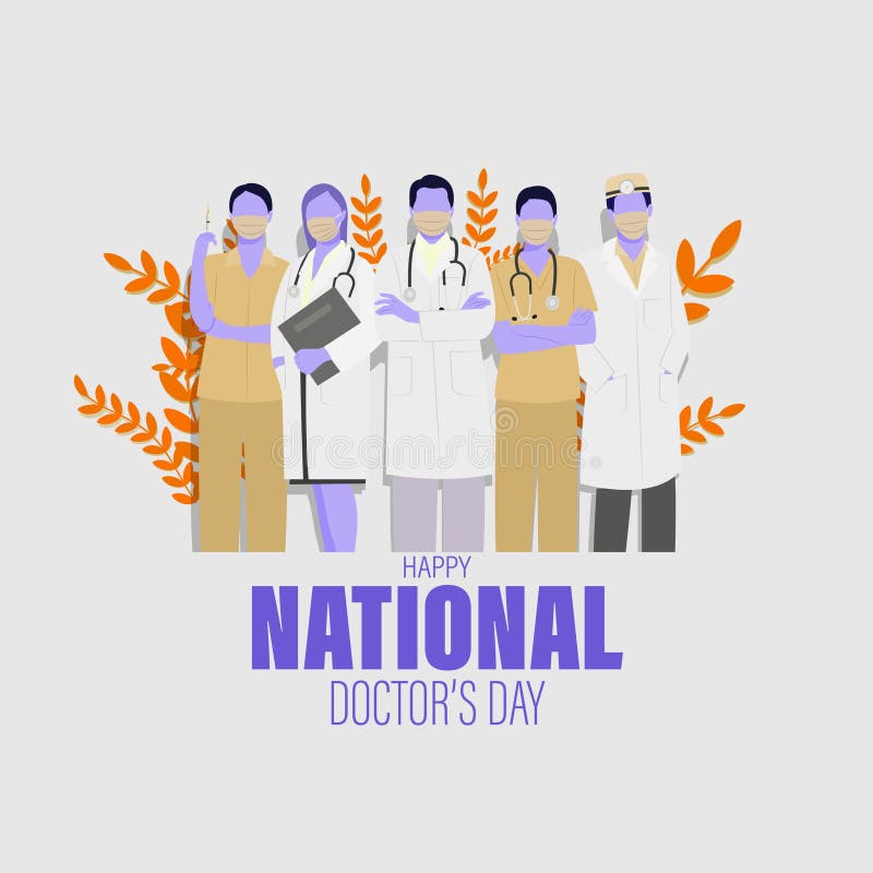 National Doctors Day Sign and Badge Stock Vector - Illustration of ...