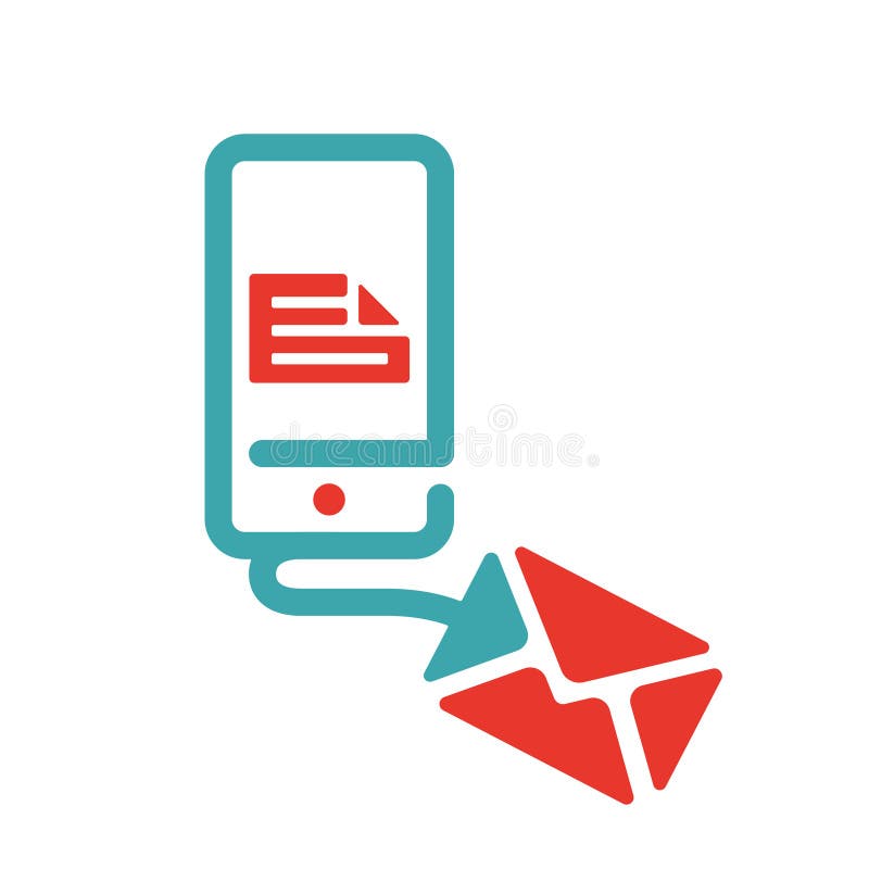 Vector Illustration of Document File Mail Icon. Stock Vector ...