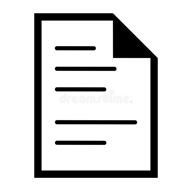 Document Icon Vector Illustration Stock Illustration - Illustration of ...
