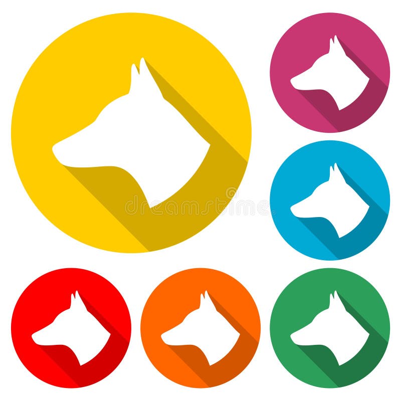 Vector Illustration of Dog Head Stock Vector - Illustration of cartoon ...