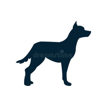 Standing Dog Side View Outline Stock Illustrations – 693 Standing Dog ...