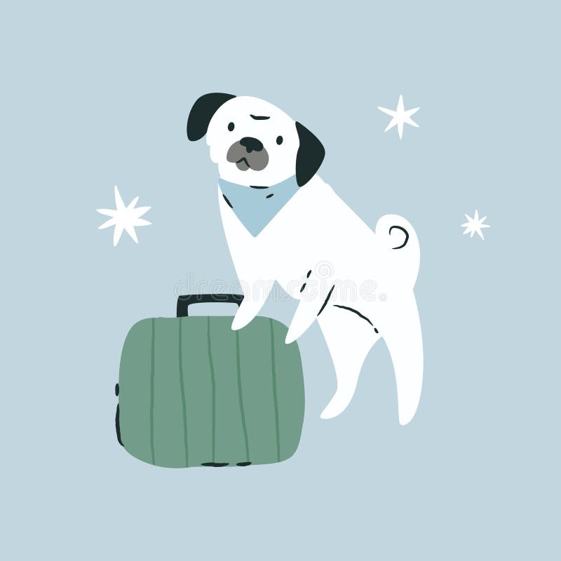 Dog Cartoon Suitcase Stock Illustrations – 538 Dog Cartoon Suitcase ...