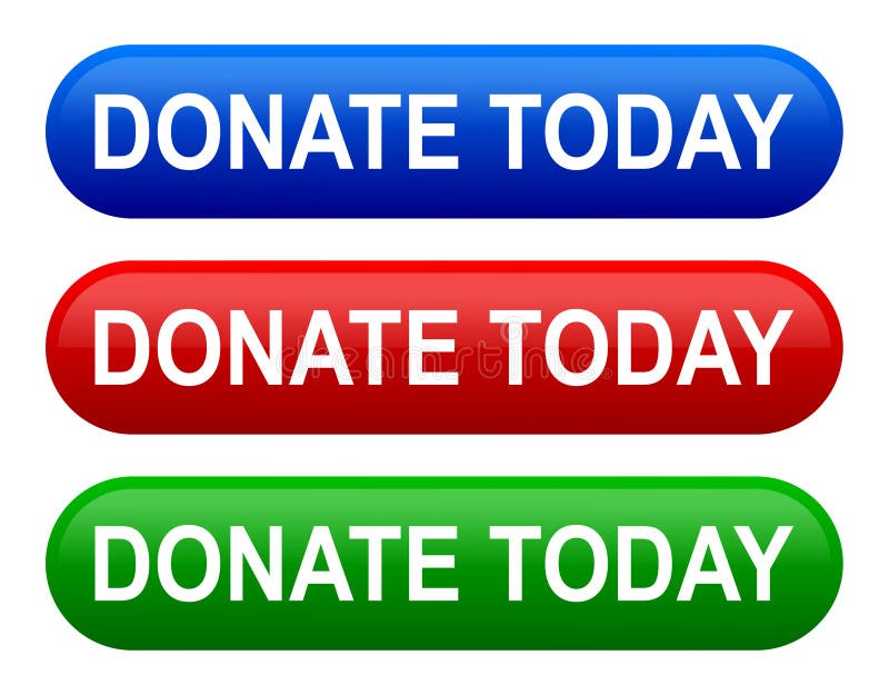 Donate today stock vector. Illustration of button, gold - 120376893