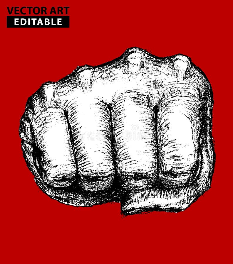 VECTOR ILLUSTRATION of DOODLE HAND PUNCH Stock Vector - Illustration of ...