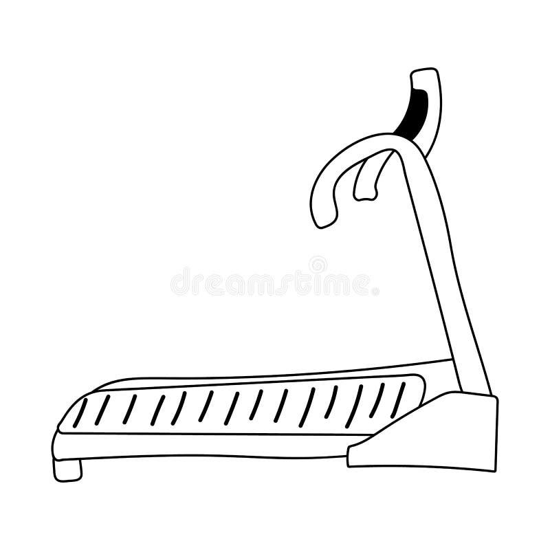 Illustration of Doodle Treadmill in Hand Draw Style Stock Vector ...