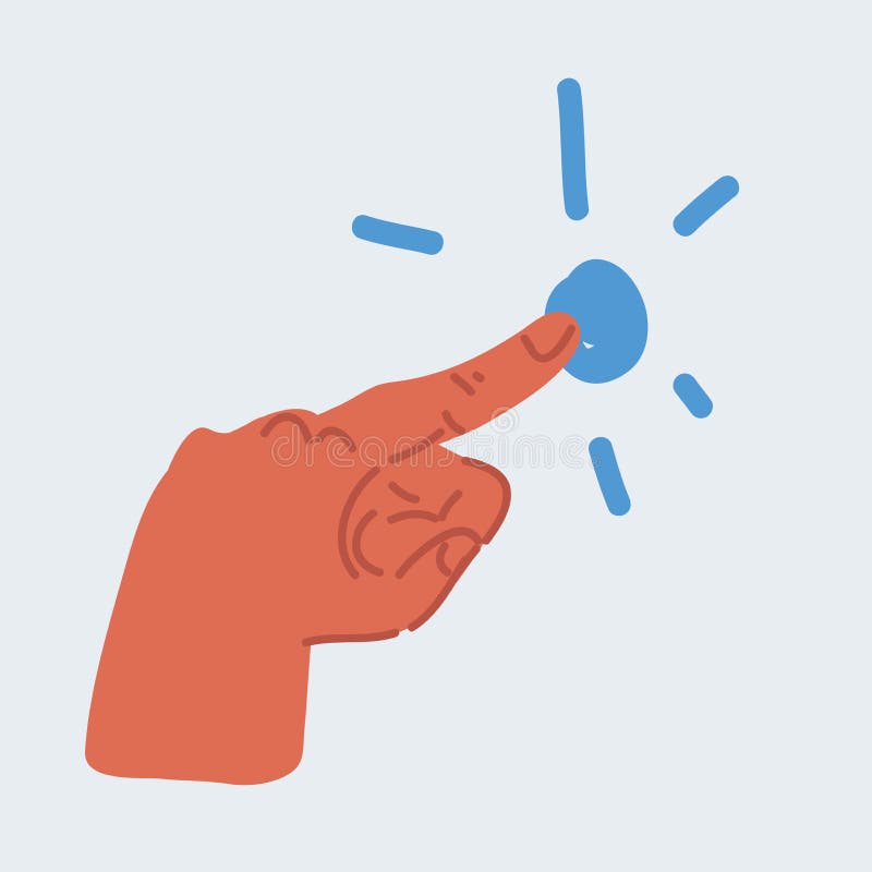 Vector Illustration of Doorbell Pushing by Hand Stock Vector ...