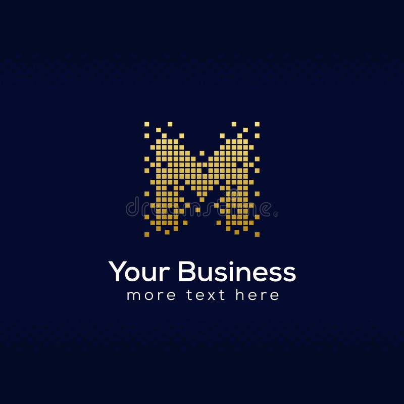 Doted M Logo Design stock vector. Illustration of calligraphy - 244181528