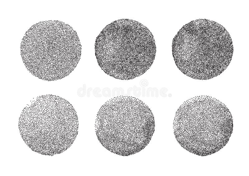 Vector Illustration of Dotted Circles, Round Shape Stock Illustration ...