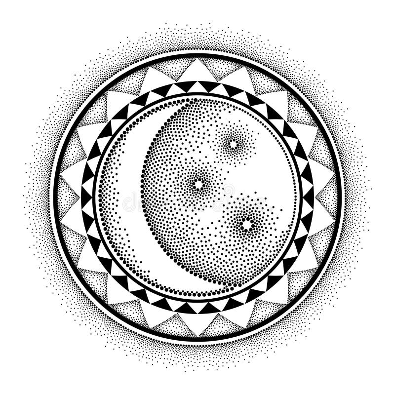Half Moon Drawing Stock Illustrations – 2,623 Half Moon Drawing Stock ...